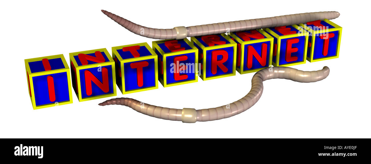 word Internet worm Stock Photo - Alamy