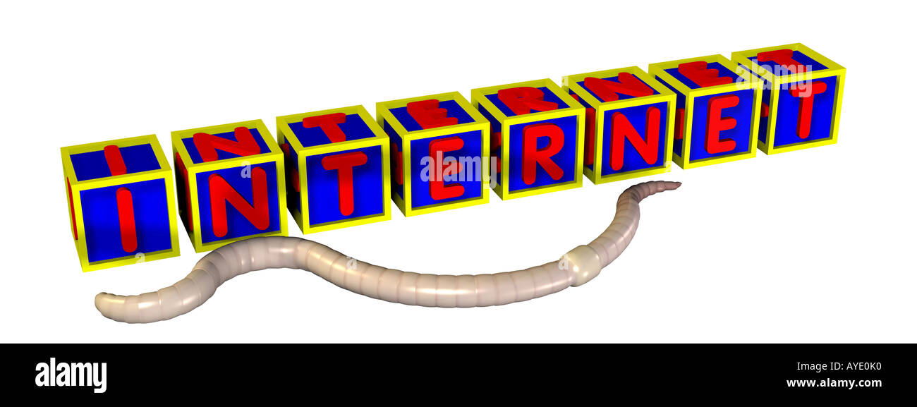 word Internet worm Stock Photo - Alamy
