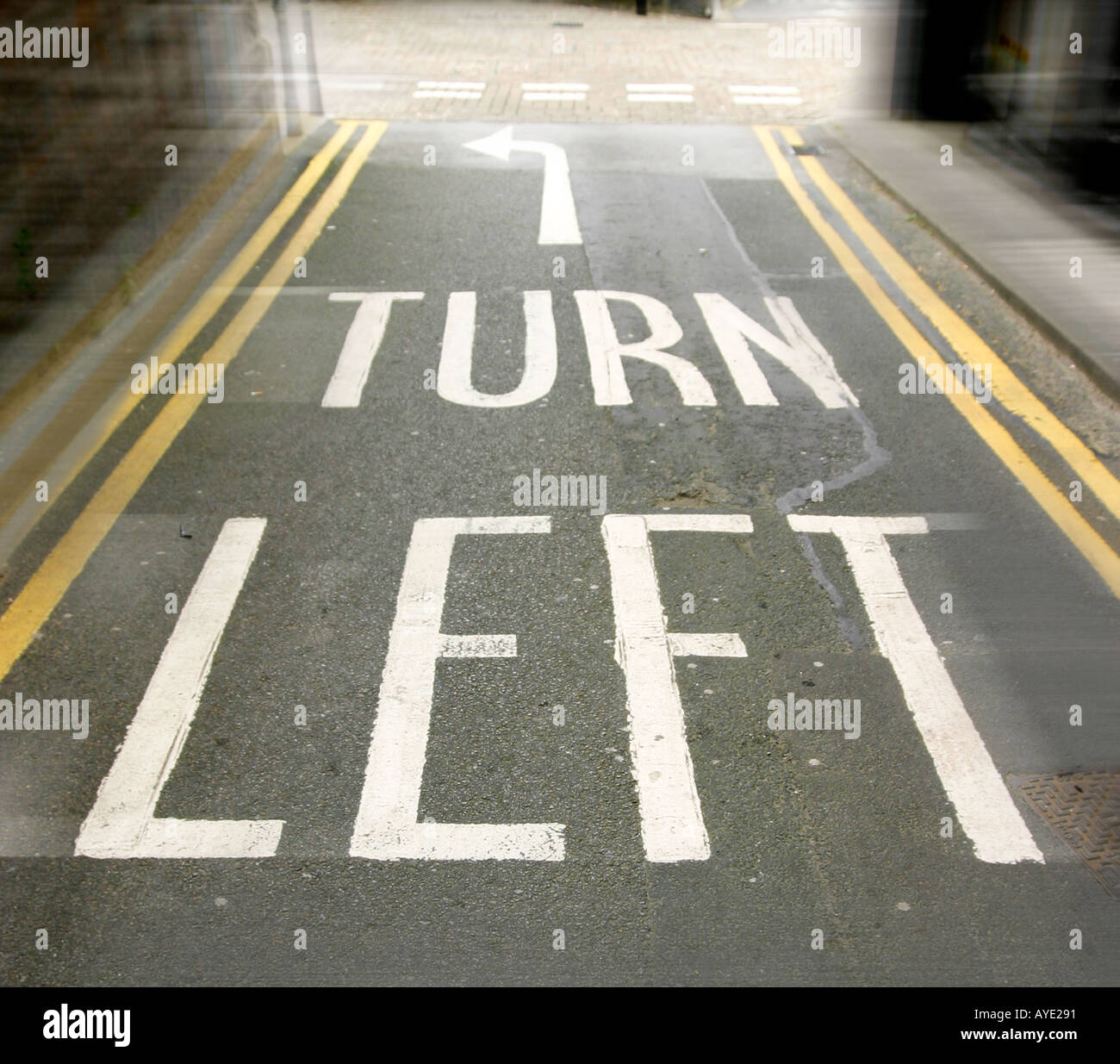 Traffic sign double turn hi-res stock photography and images - Alamy