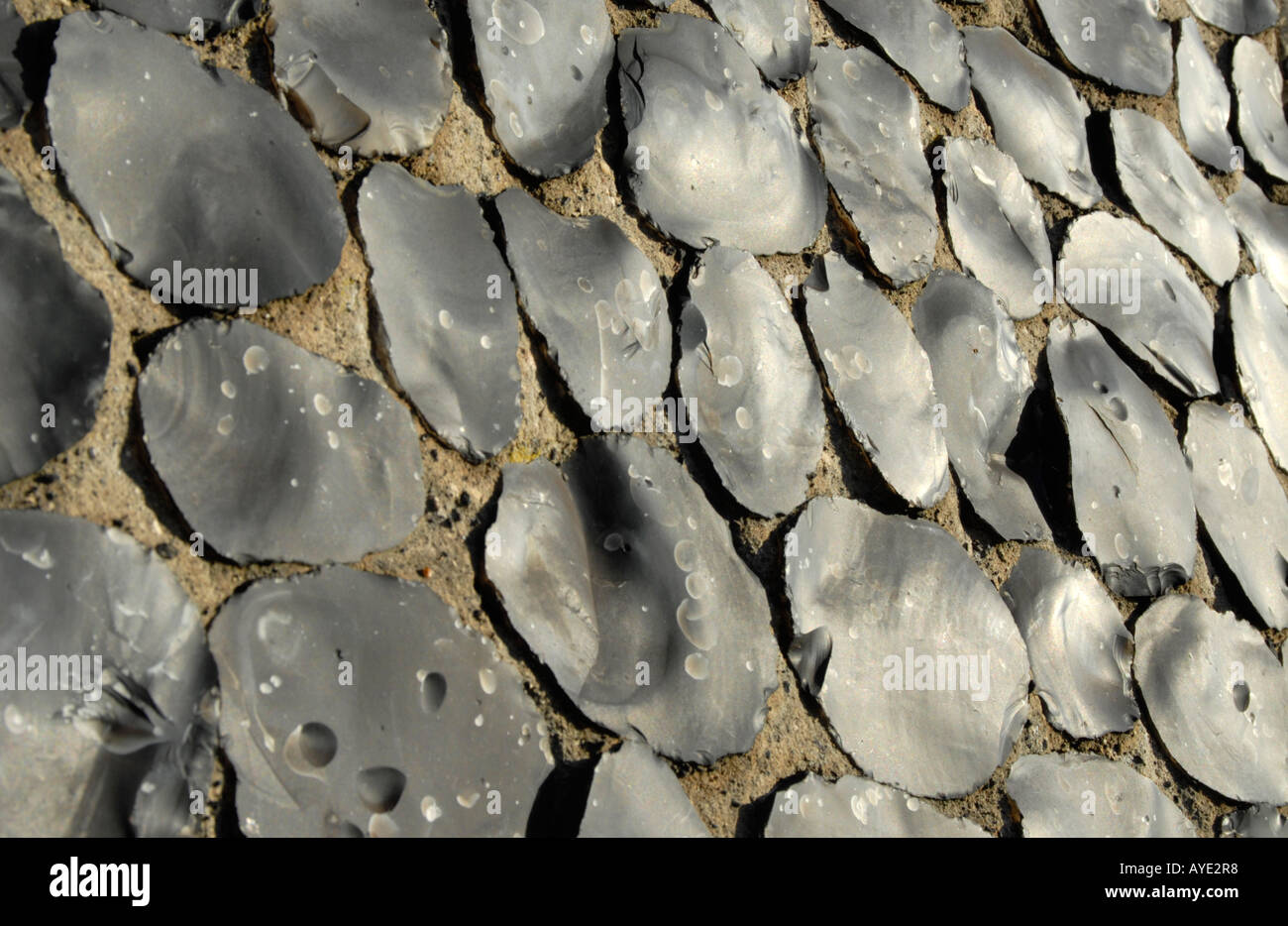 knapped flint panel Thetford Railway station Norfolk UK Stock Photo - Alamy