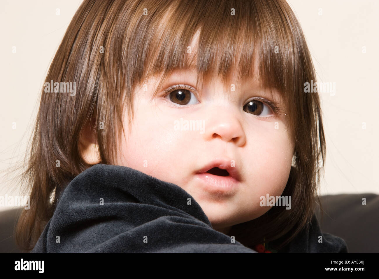 Portrait of a nine month old baby girl Stock Photo - Alamy