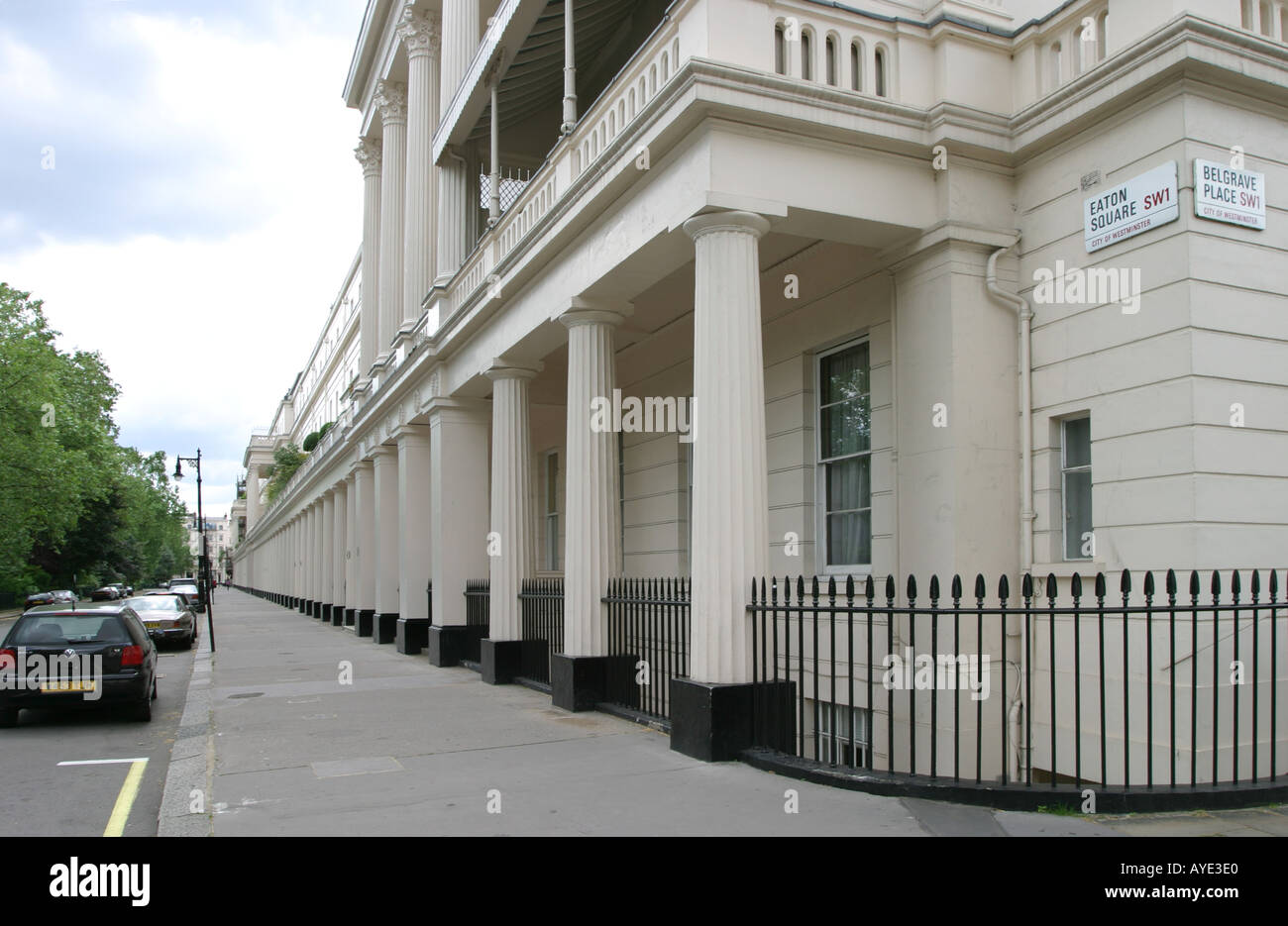Eaton Square and terrace belgravia London home to many embassies and ...