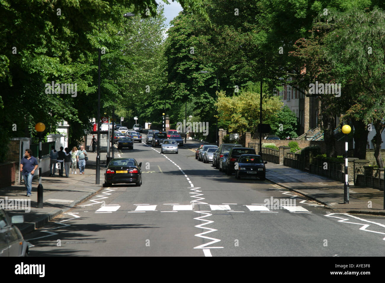 Zebra Crossing used by the Beatles for the cover of Abbey Road Stock ...