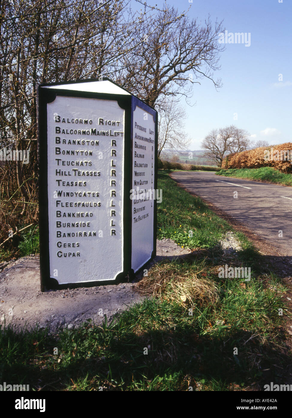 Empty Road Uk Signpost Empty Road High Resolution Stock Photography and ...