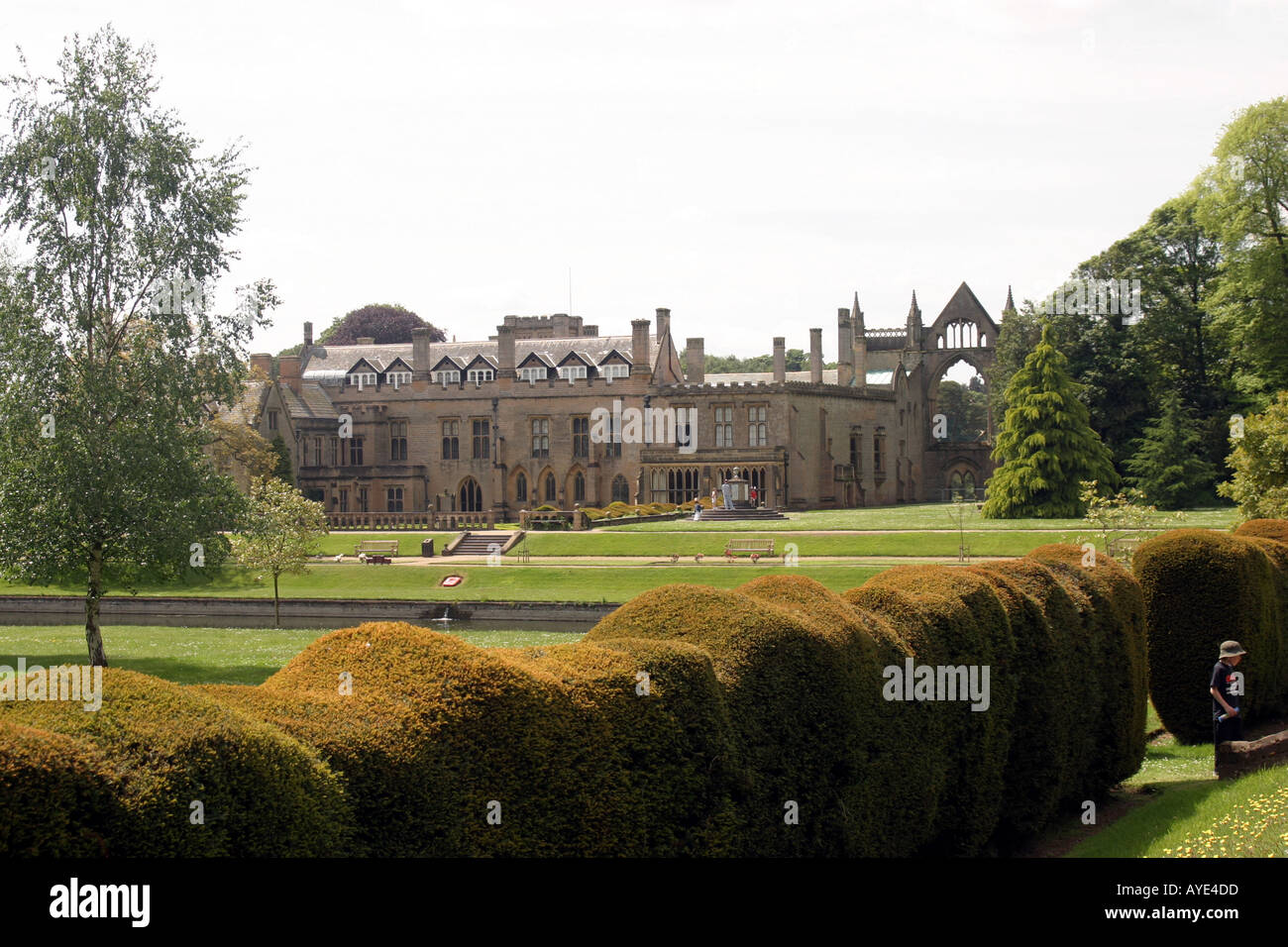 Newstead Abbey Nottingham former home of poet Lord Byron garden east ...