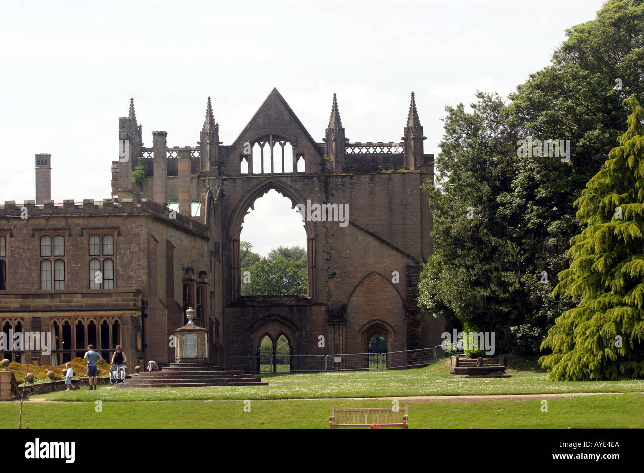 Newstead Abbey Nottingham former home of poet Lord Byron garden east ...