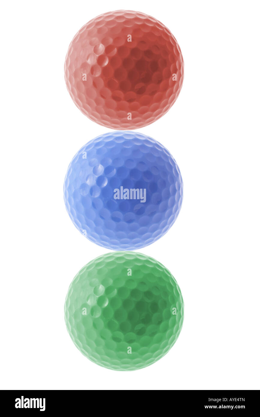 Coloured Golf Balls Stock Photo - Alamy