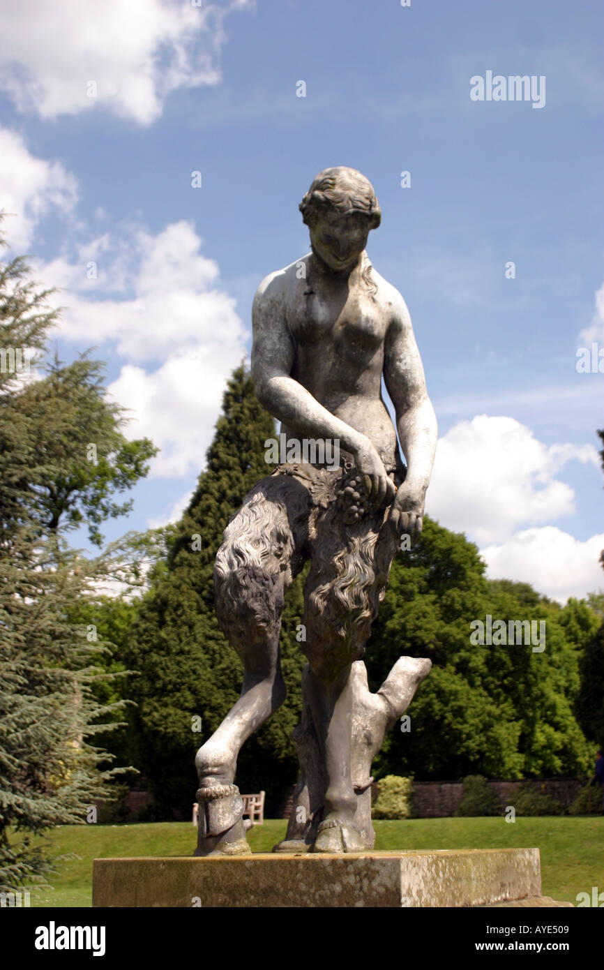Newstead Abbey Nottingham former home of poet Lord Byron garden statue ...