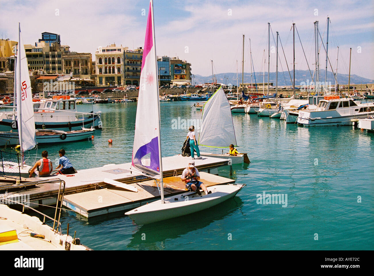 Sailing in Crete Stock Photo - Alamy