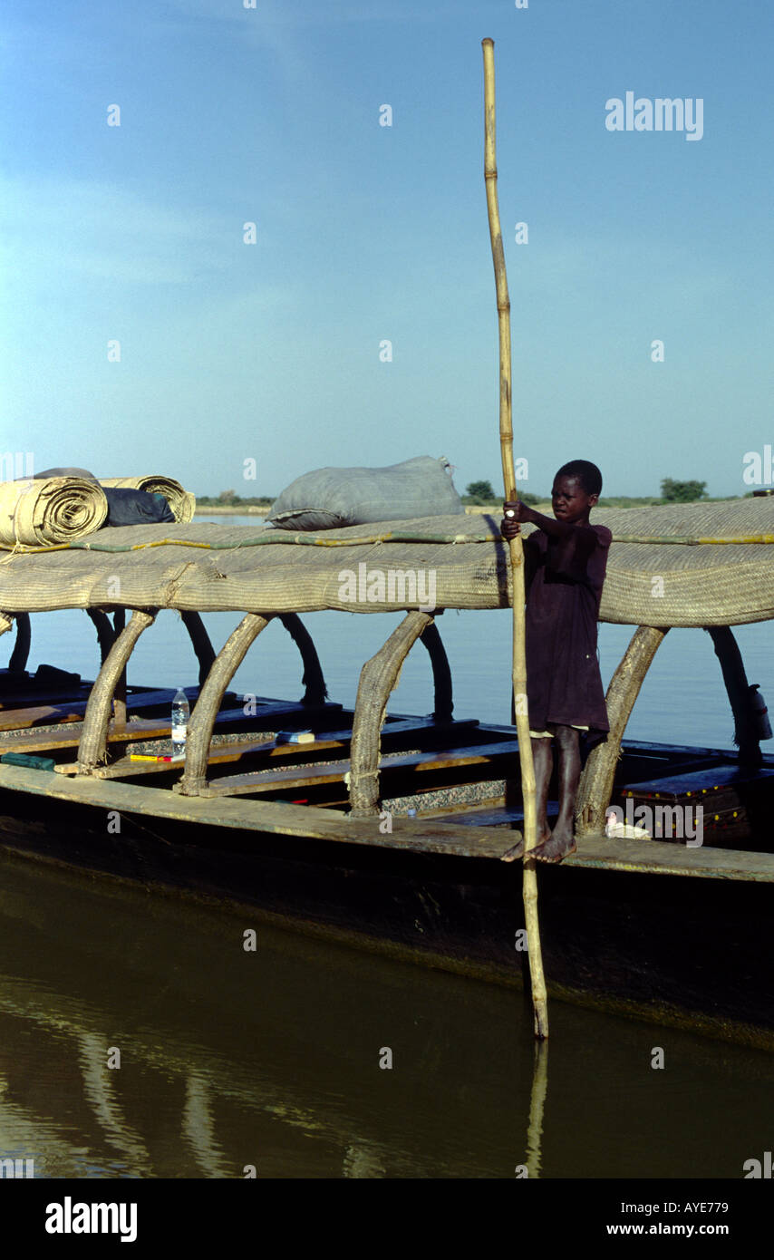 Boat on the Niger river Mali West Africa Stock Photo - Alamy