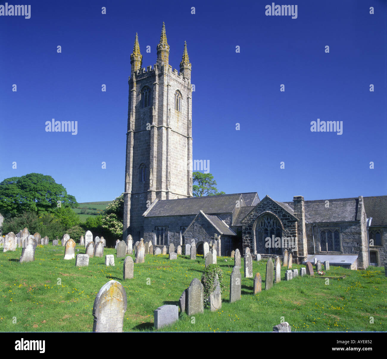 Widecombe in the Moor Stock Photo - Alamy