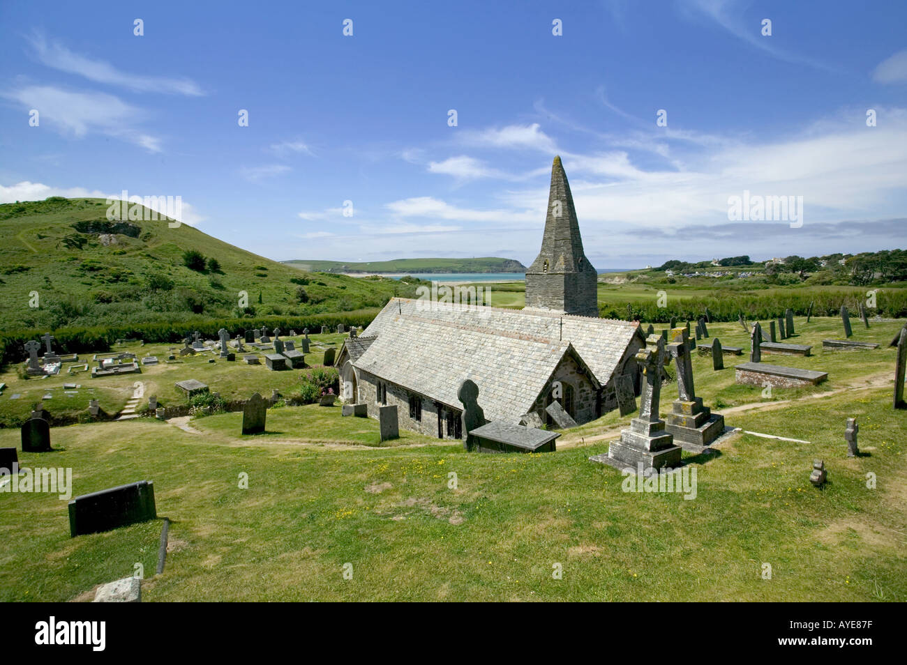 St Enodoc Church Stock Photo - Alamy