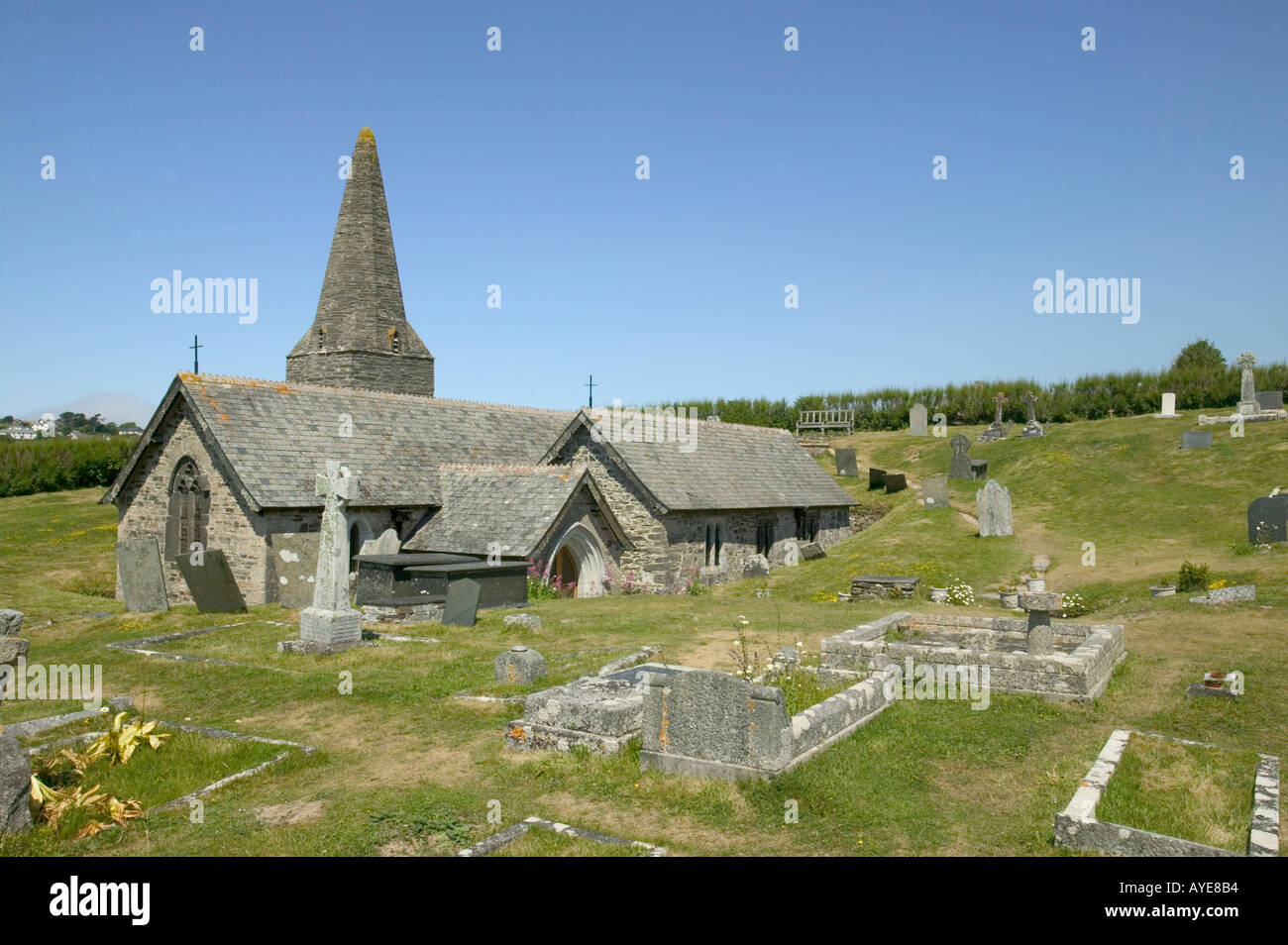 St Enodoc Church Stock Photo - Alamy