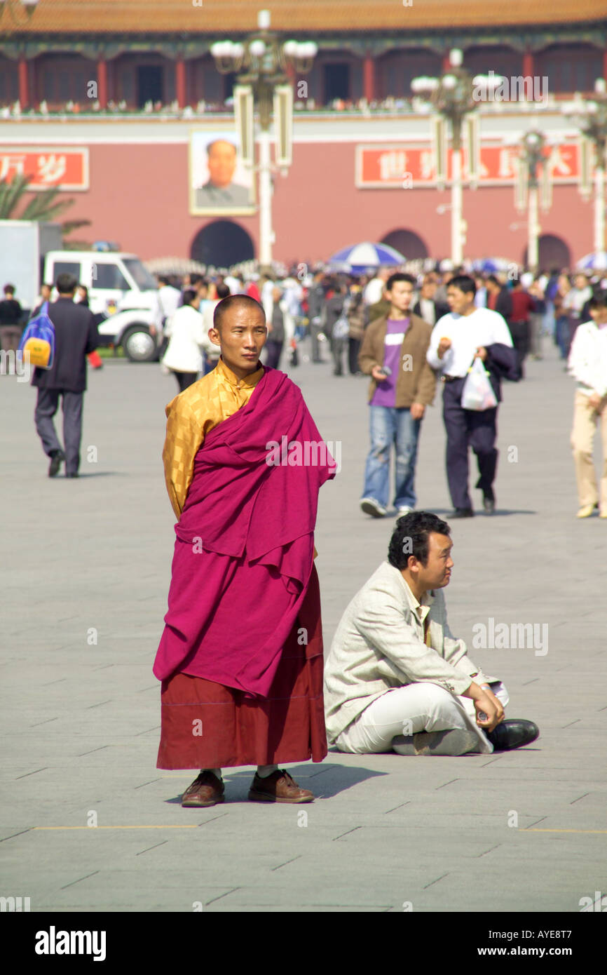 monk in Tiananmen Square Stock Photo - Alamy