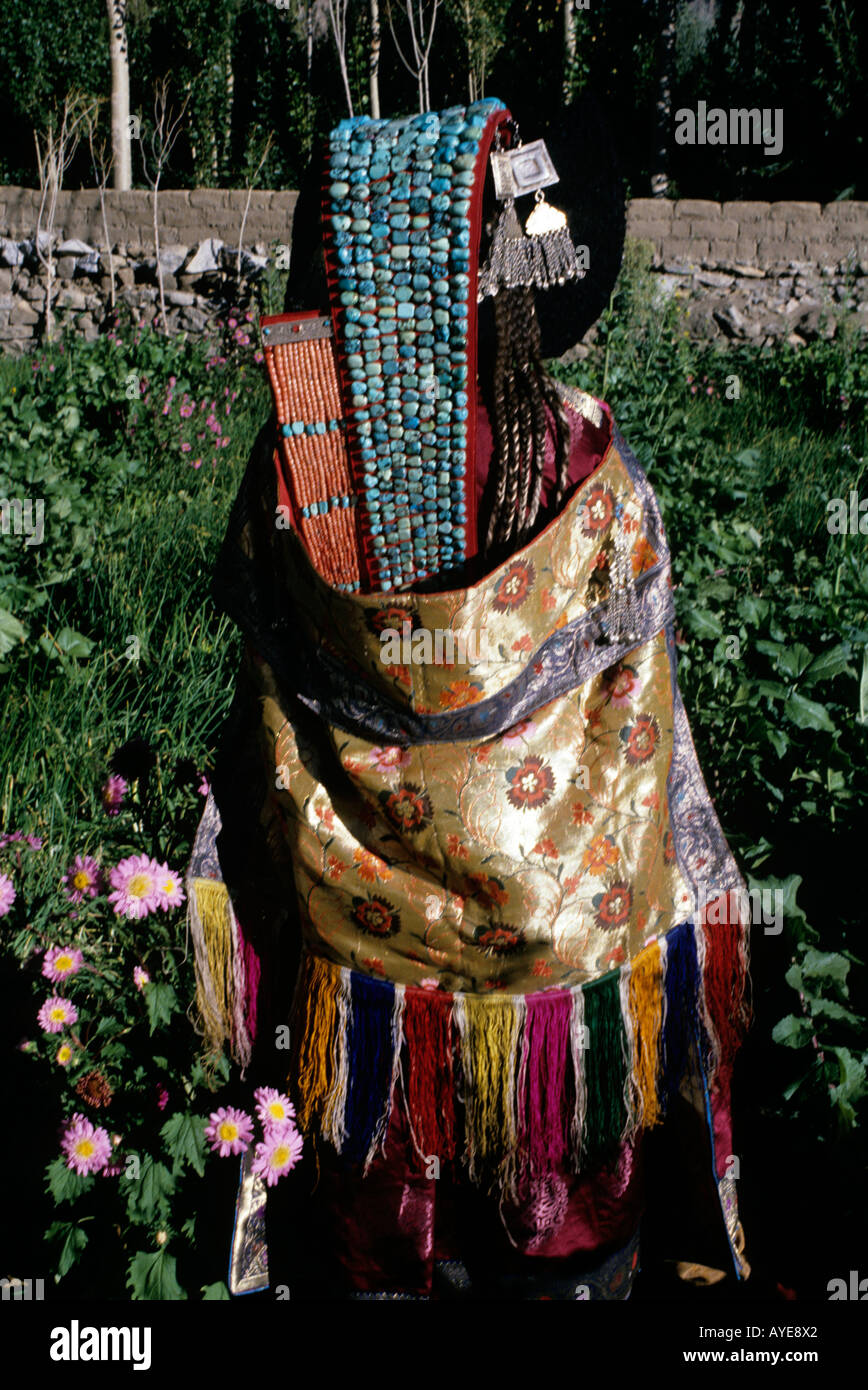 North India Jammu and Kashmir Local Caption Ladakh Leh Woman in ...