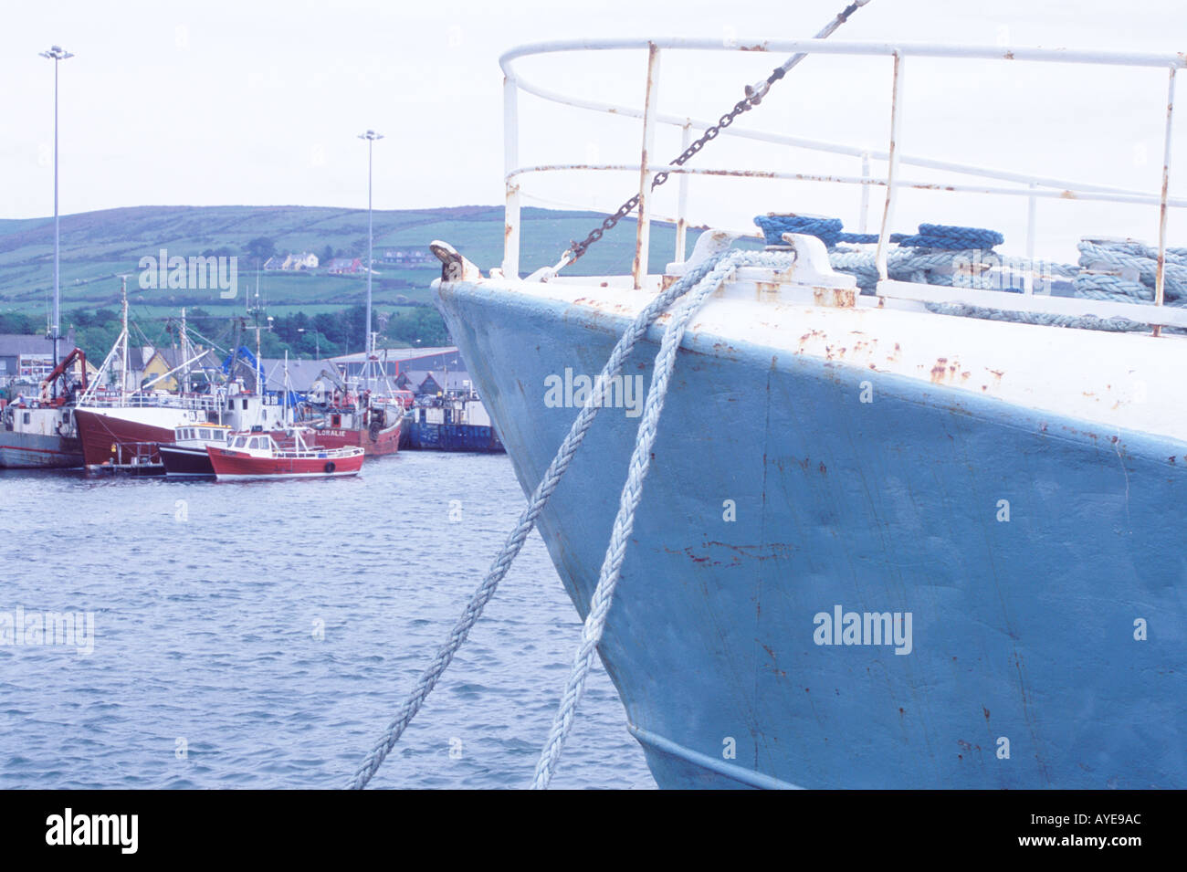 Fishing trawlers along the docks of Dingle Bay Dingle Ireland Stock ...