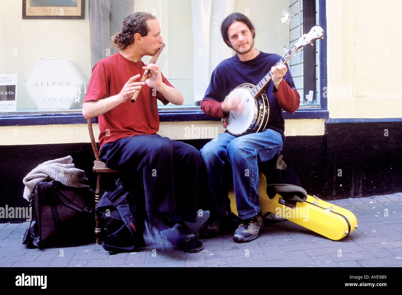 Two musicians performing on hi-res stock photography and images - Alamy