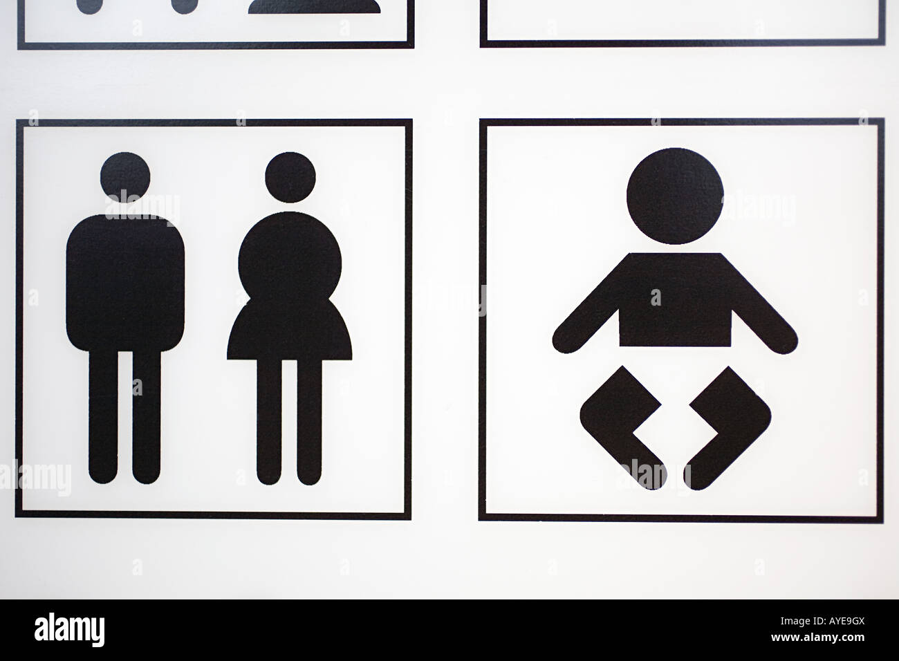 Baby toilet sign hi-res stock photography and images - Alamy