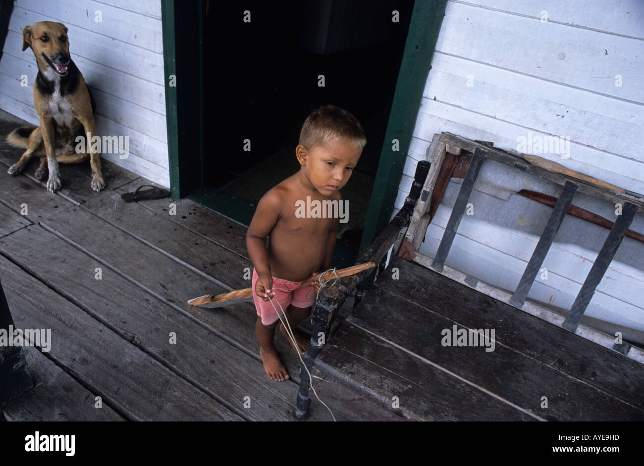 River Amazon Family of cattle rancher Stock Photo - Alamy