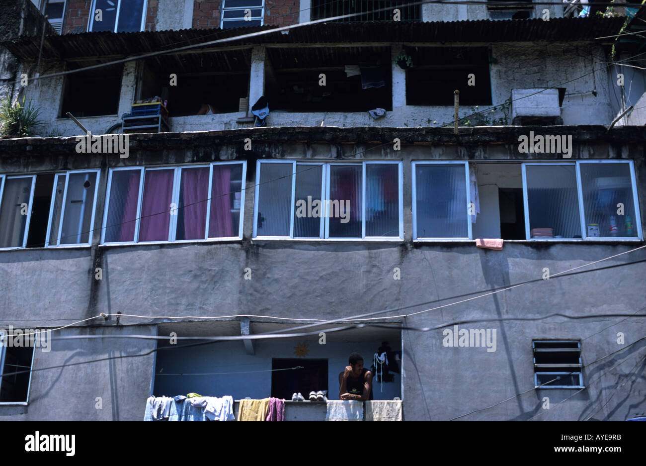 Rio .Favela housing Stock Photo - Alamy