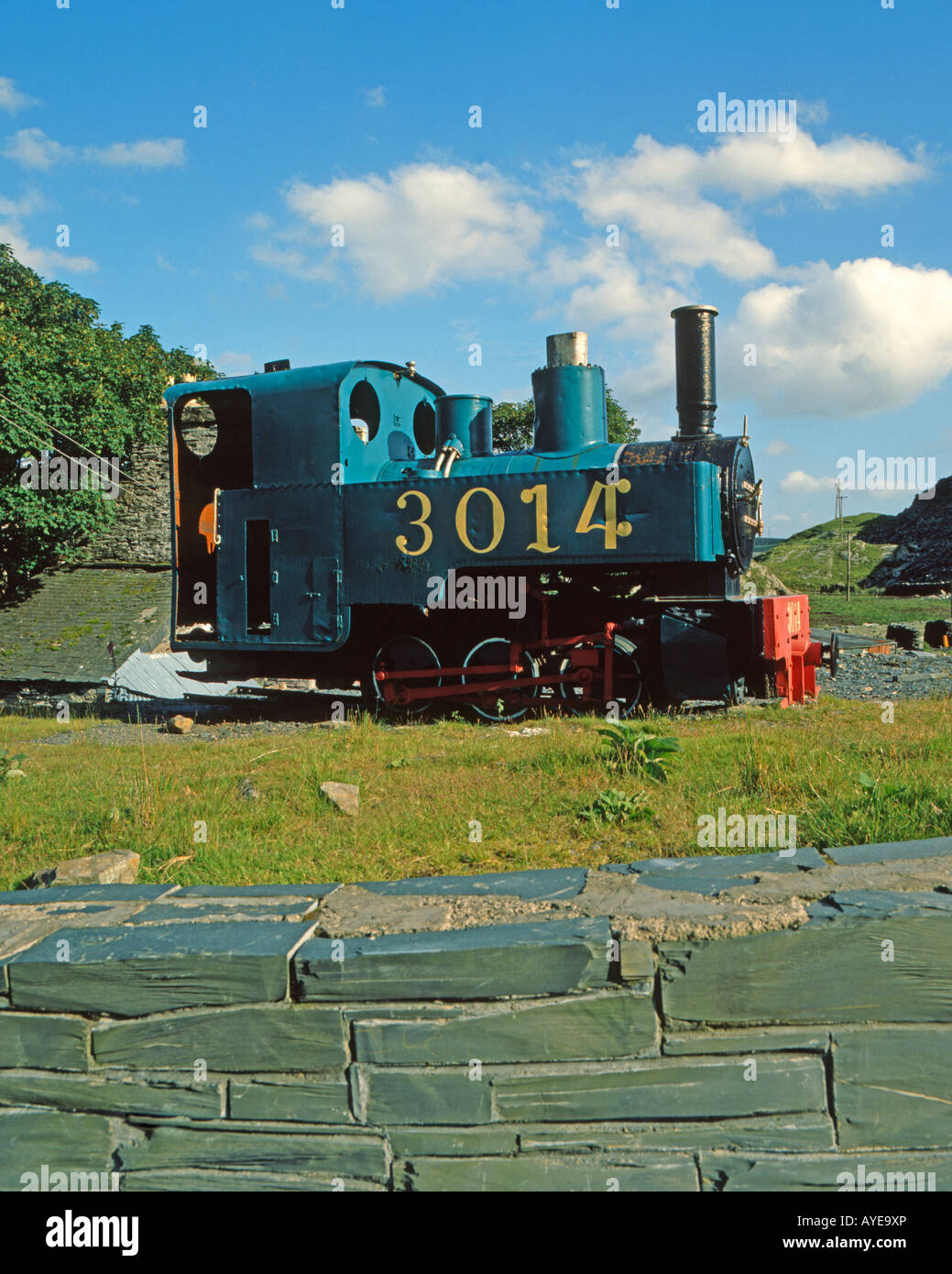 Old industrial steam locomotive - Wales Stock Photo - Alamy