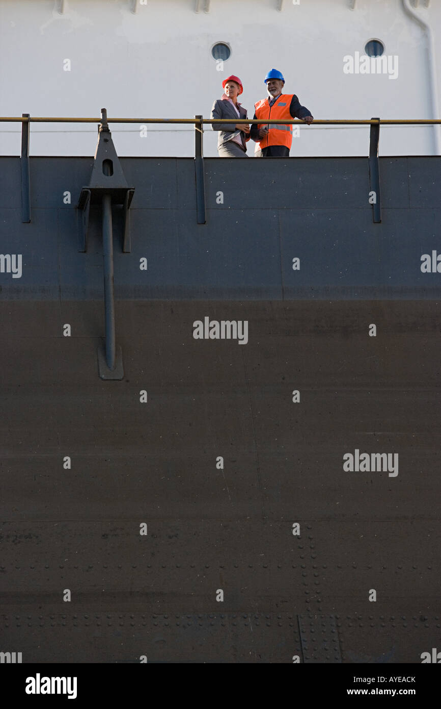 Engineers on ship Stock Photo - Alamy