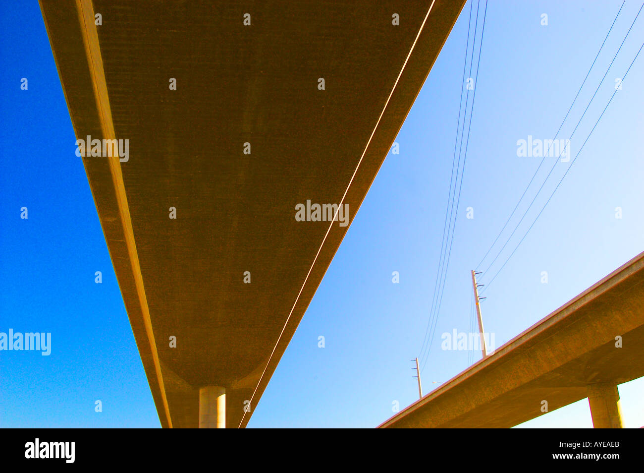 freeway overpass in the sky Los Angeles Ca Stock Photo - Alamy