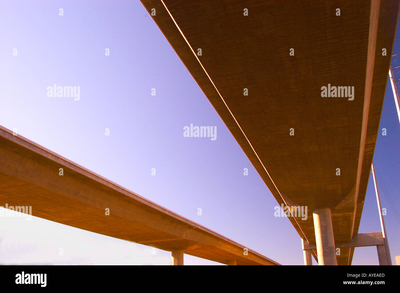 freeway overpass in the sky Los Angeles Ca Stock Photo - Alamy