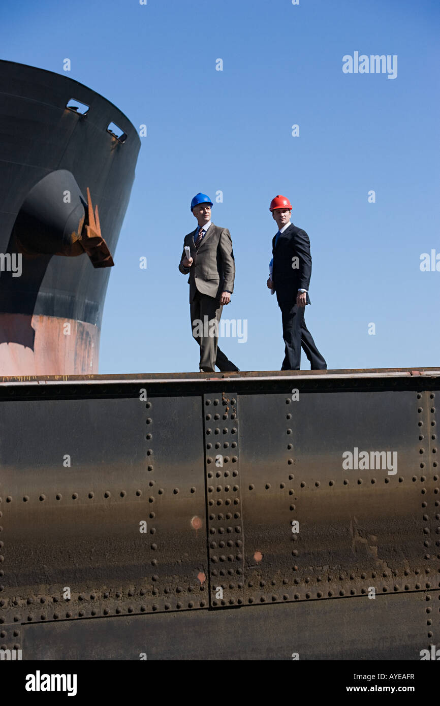 Engineers on ship Stock Photo - Alamy
