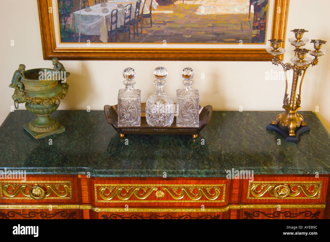 antique table counter Stock Photo - Alamy