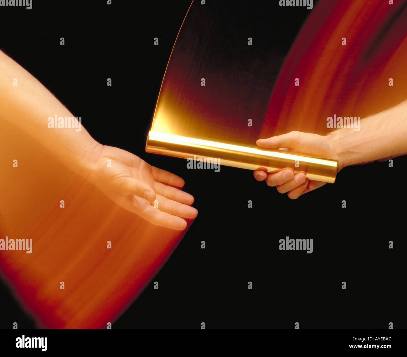 Handover baton in relay race hi-res stock photography and images - Alamy