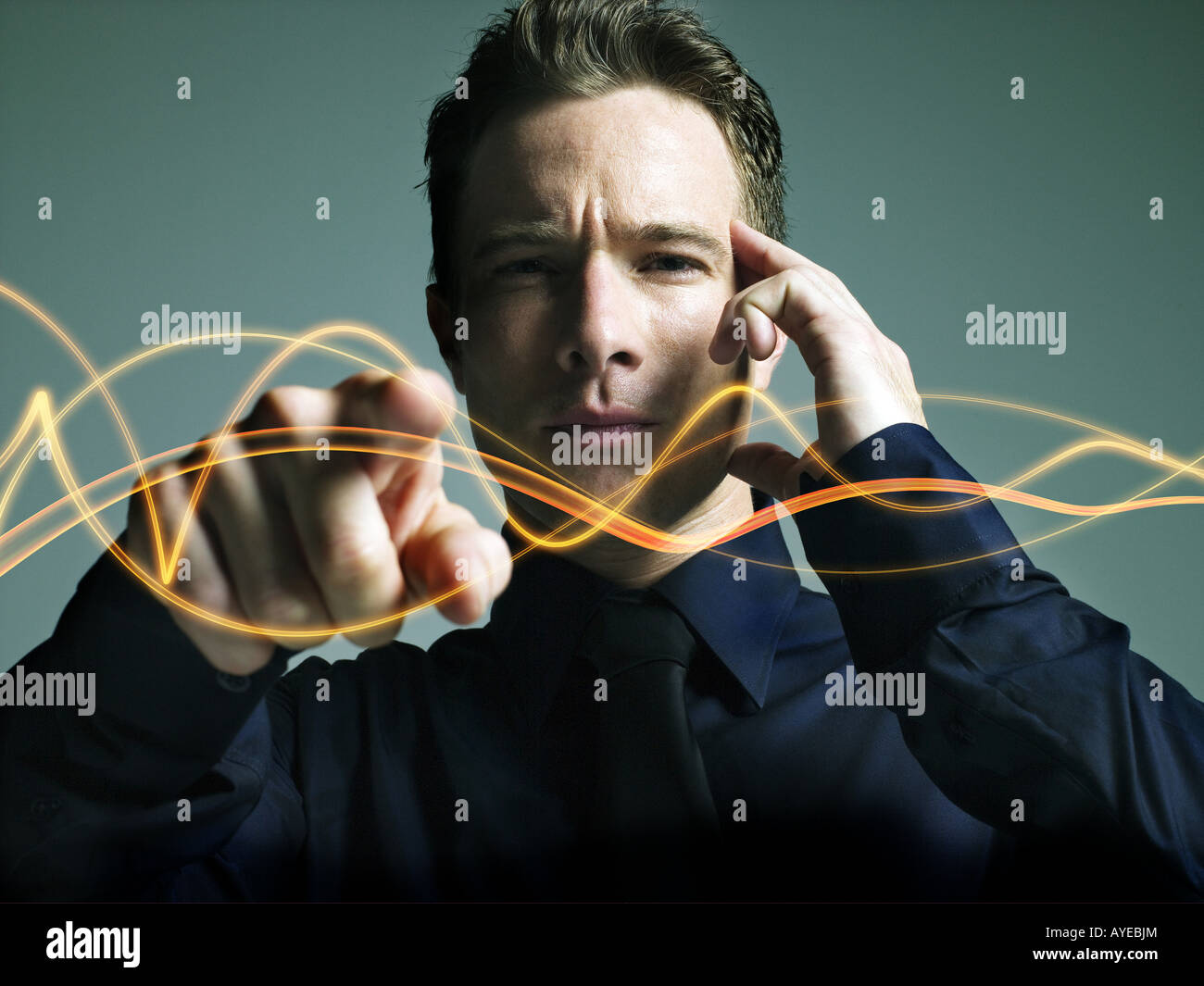 Man and light Stock Photo - Alamy