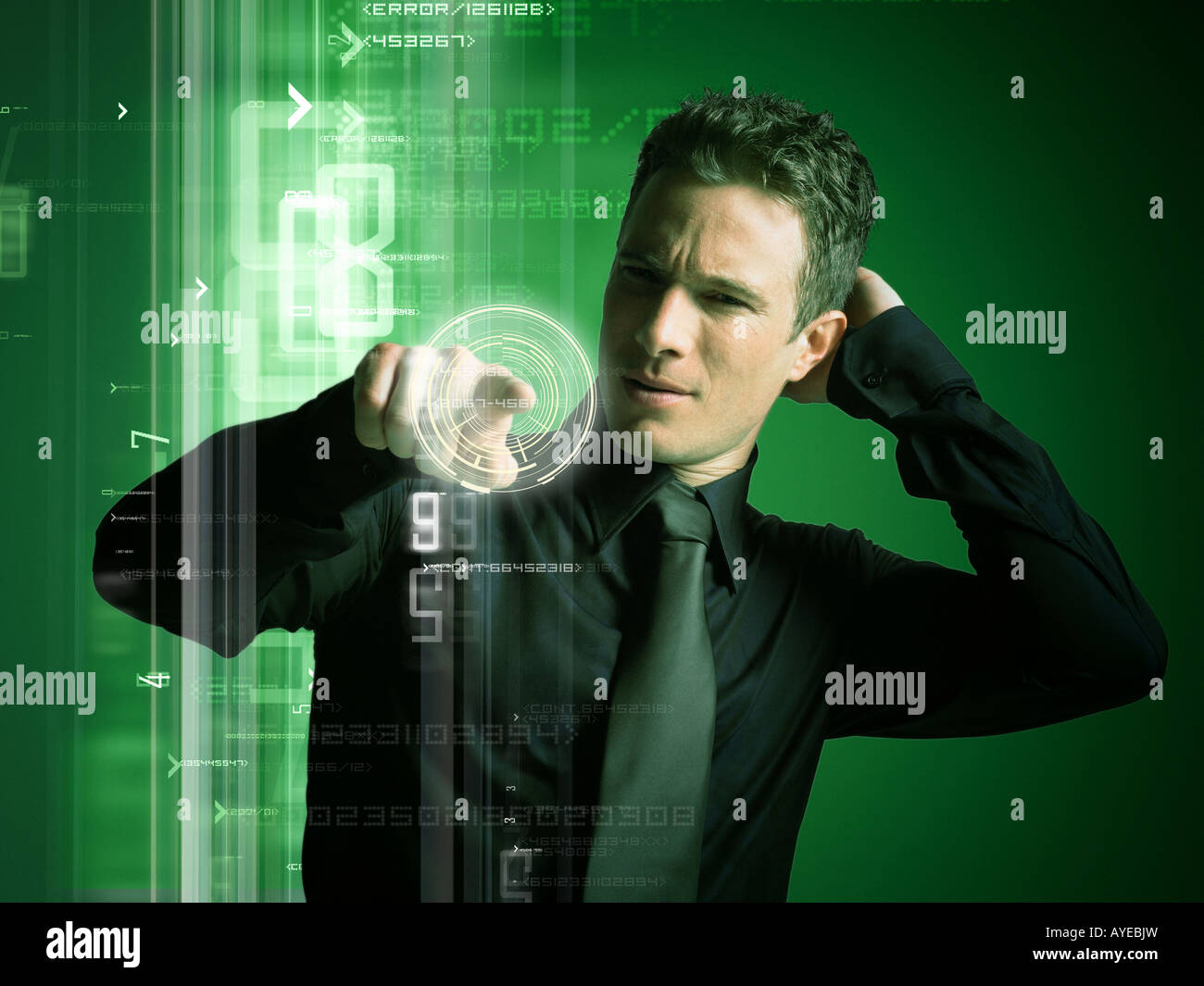 Confused man and technology Stock Photo - Alamy