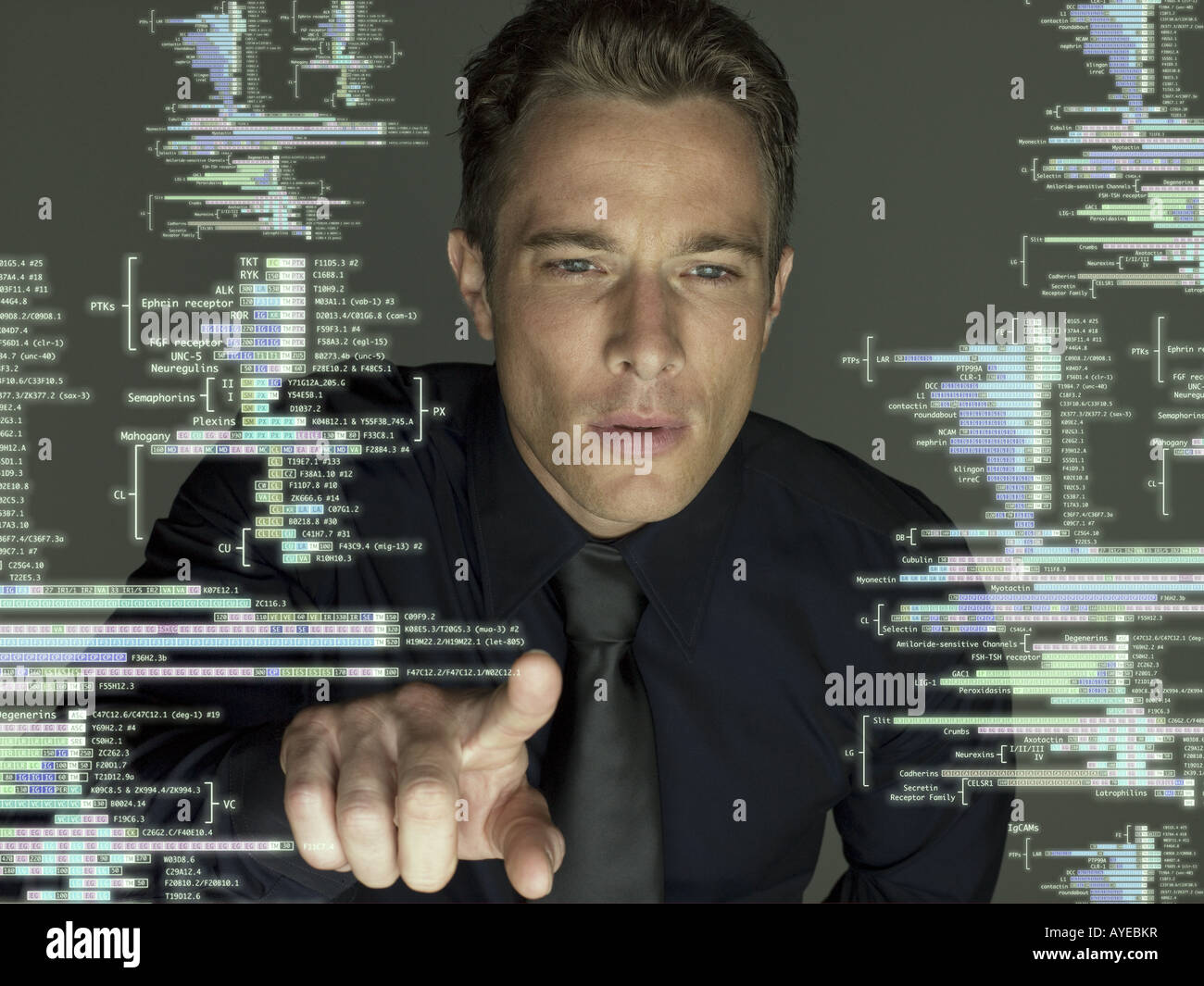 Man looking at screen Stock Photo - Alamy