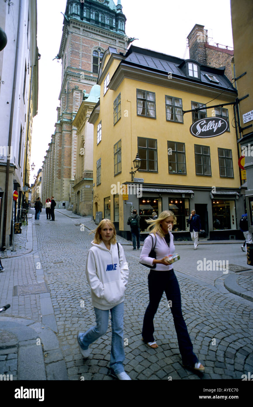 Sweden Stockholm street scene Stock Photo - Alamy