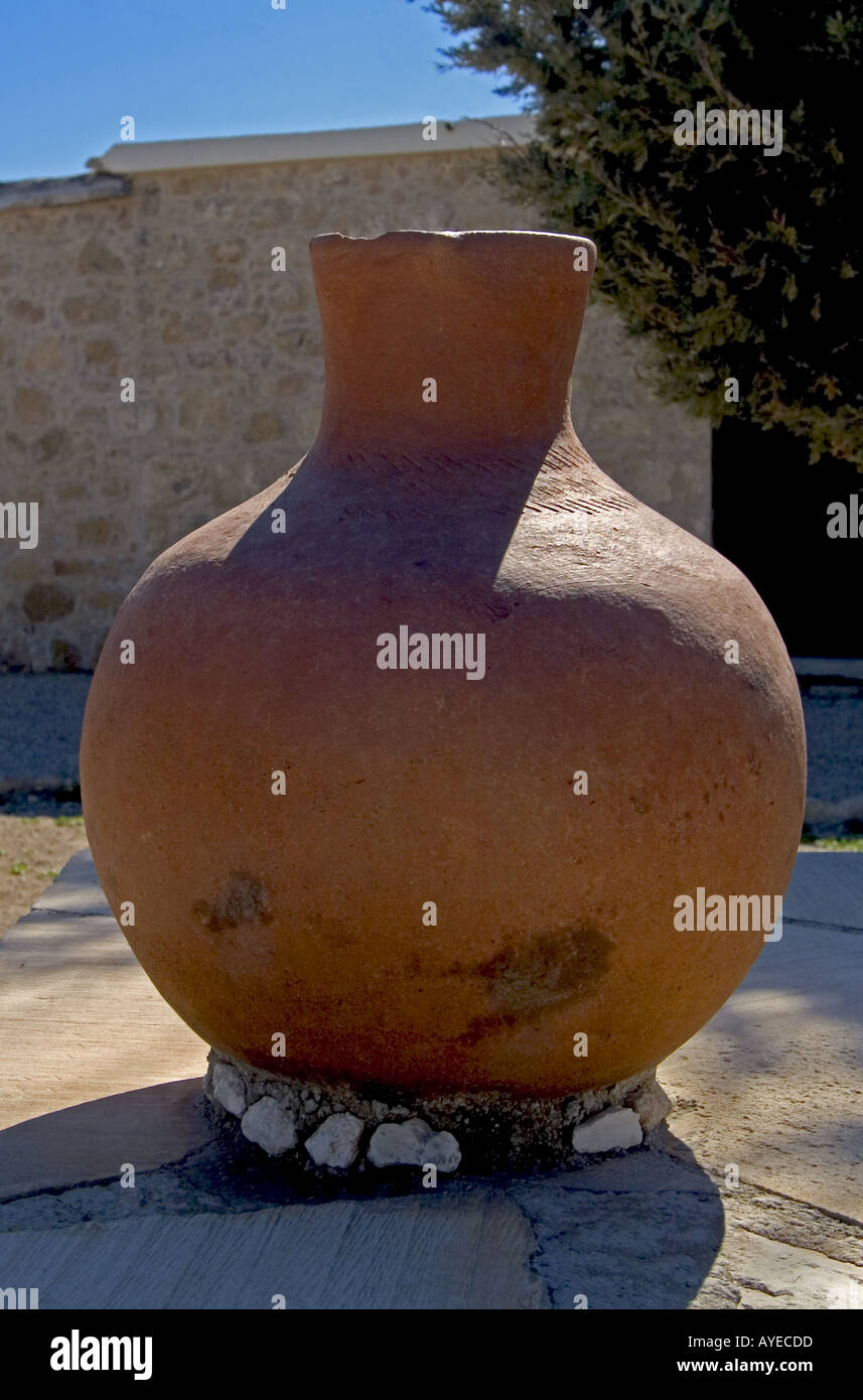 Old traditional stone jar in Cyprus Traditionally used for storing wine ...