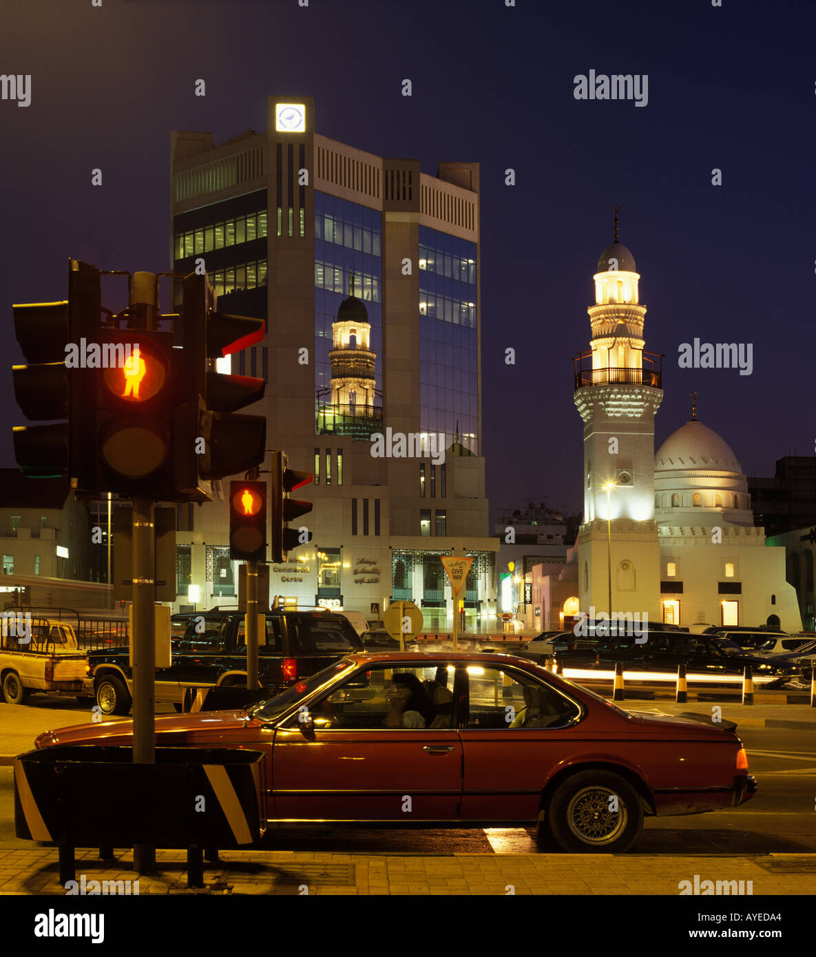 Centre of Manama Bahrain taken at dusk around 2000 Stock Photo - Alamy
