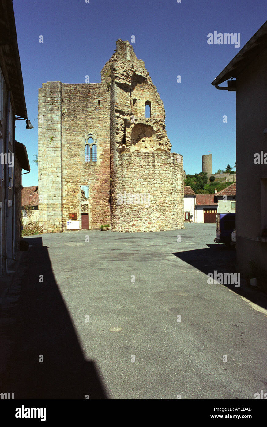 remains ruin of Chateau Chalus Maulmont Chabrol ancient king France ...