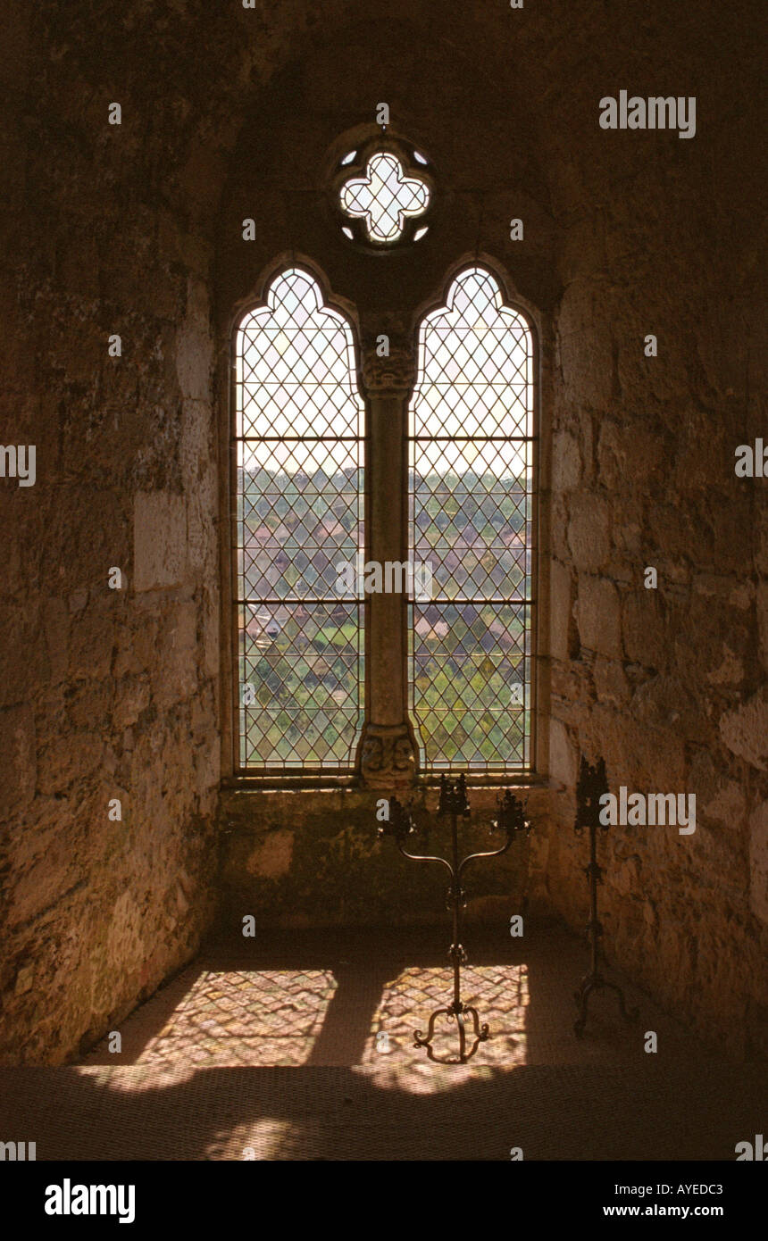 Window at Chateau de Chalus Chabrol medieval chateau Haute Vienne Berry ...