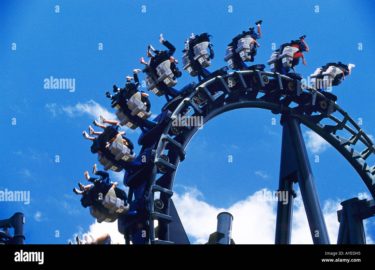 People on ride at Warner Brothers Movie World was first opened on 3 ...