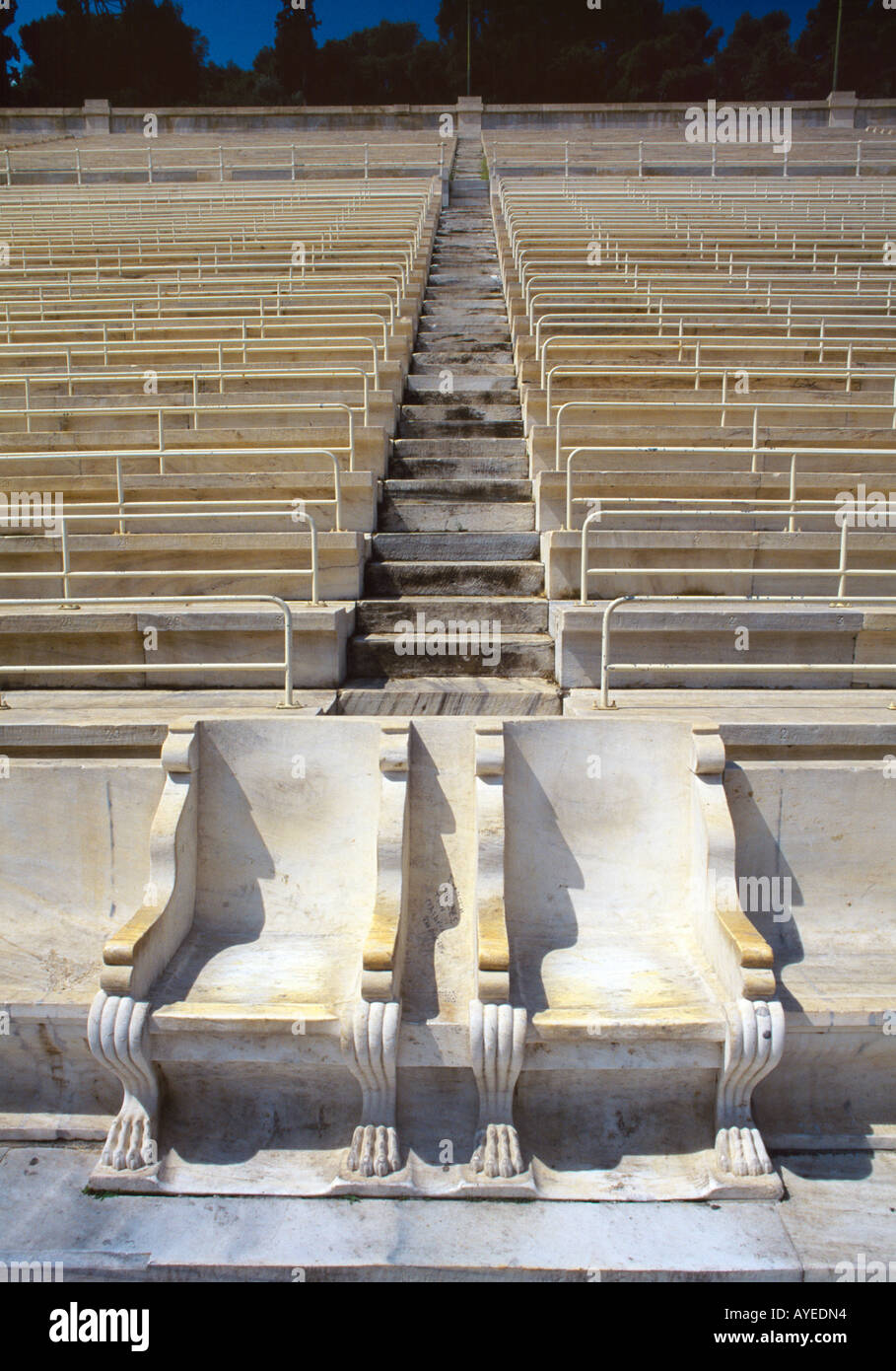 Athens Greece Olympic Panathenic Stadium Seats Stock Photo - Alamy