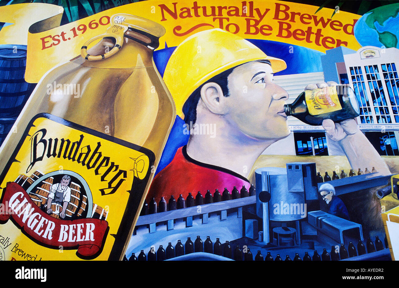 Detail of advert for Bundaberg ginger beer Stock Photo - Alamy