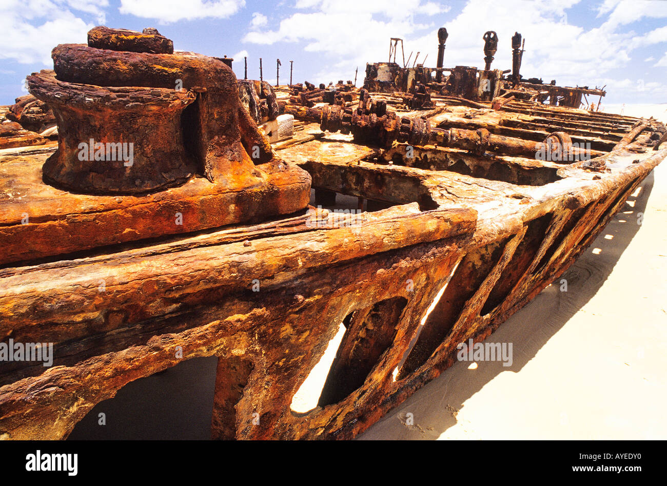 The Maheno the most famous of the Fraser Island wrecks was driven ...
