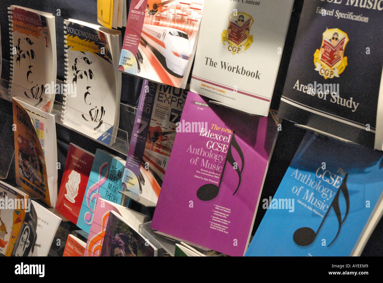 Music books on display in a shop window Stock Photo - Alamy