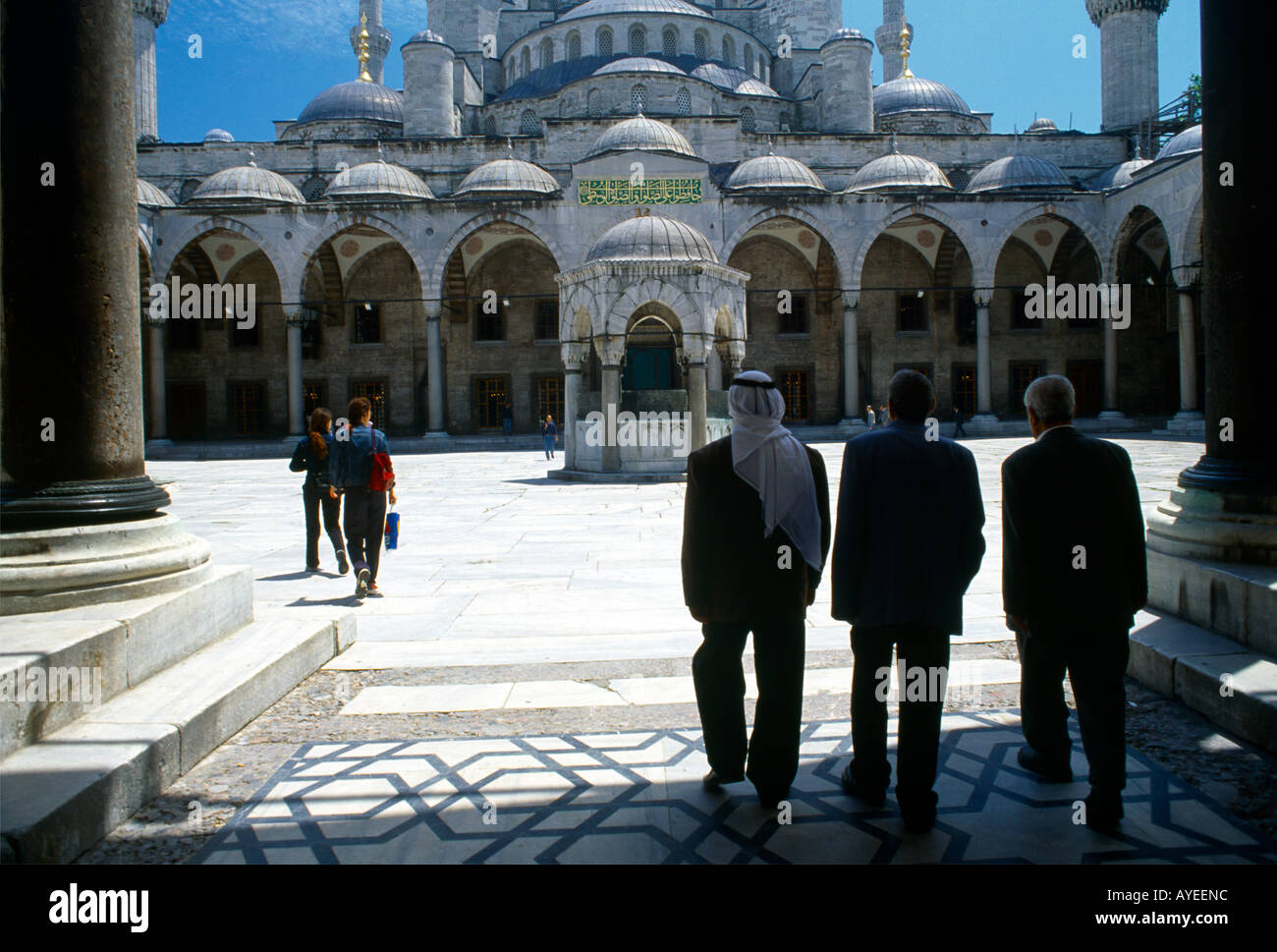 Istanbul Turkey People Going to Pray at Blue Mosque Stock Photo - Alamy