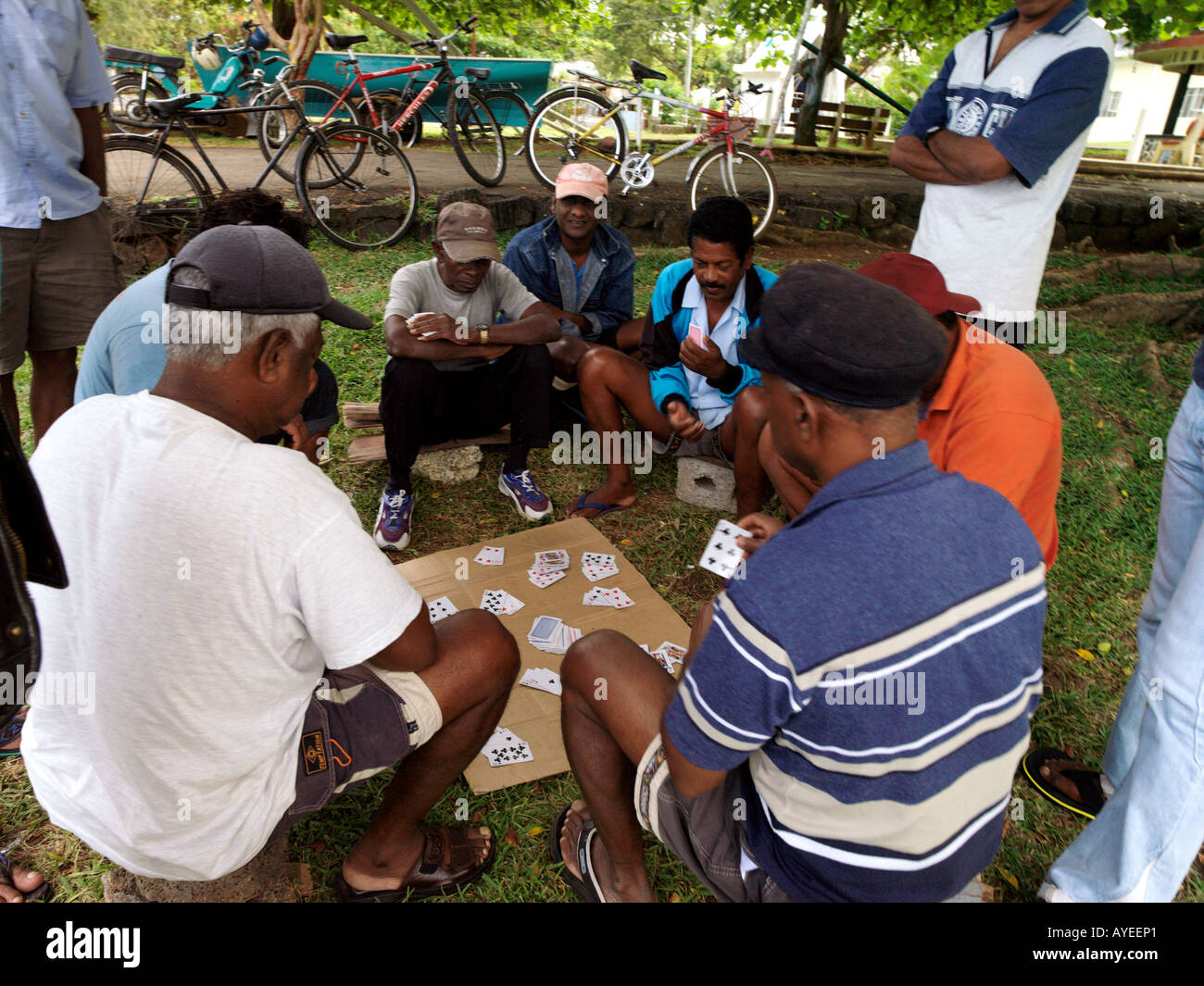 The locals playing cards hi-res stock photography and images - Alamy