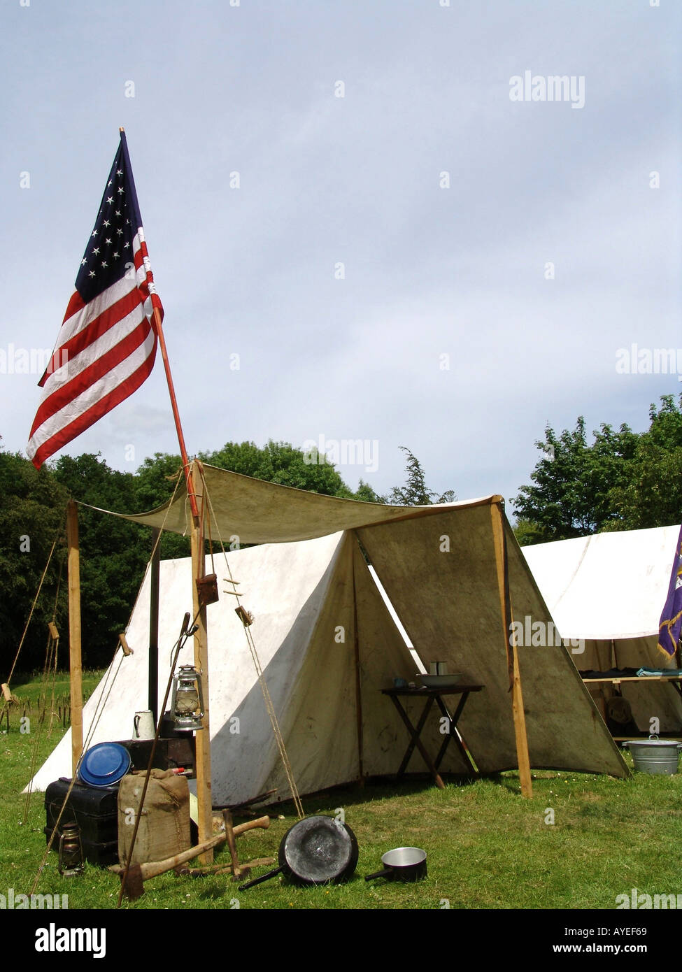 American Civil War Camp GB UK 2004 Stock Photo - Alamy