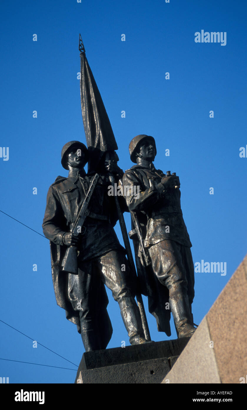 Lithuania Vilnius socialist realist statues on the Zaliasis tiltas ...