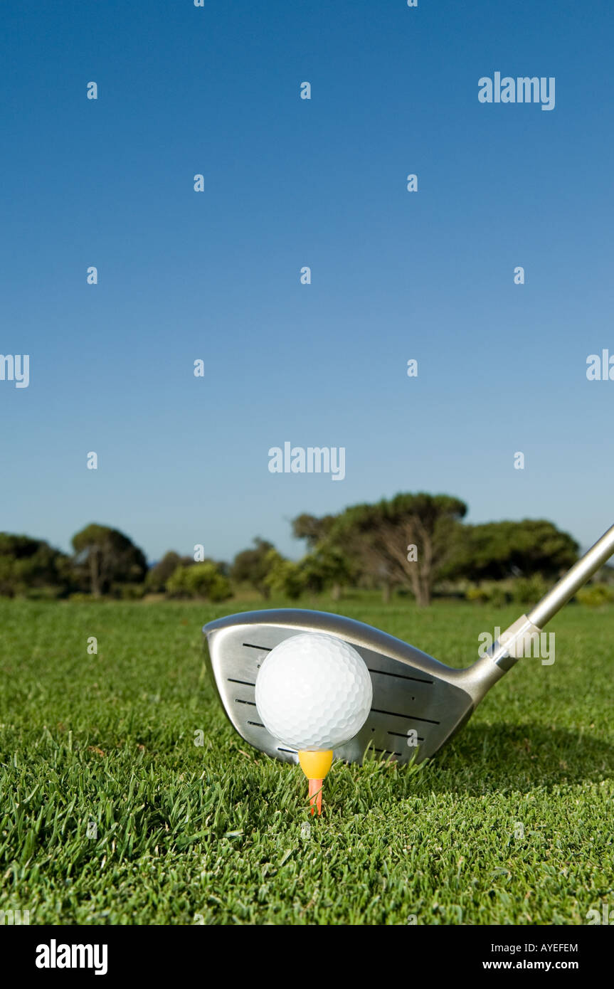 Golf ball and golf club Stock Photo - Alamy