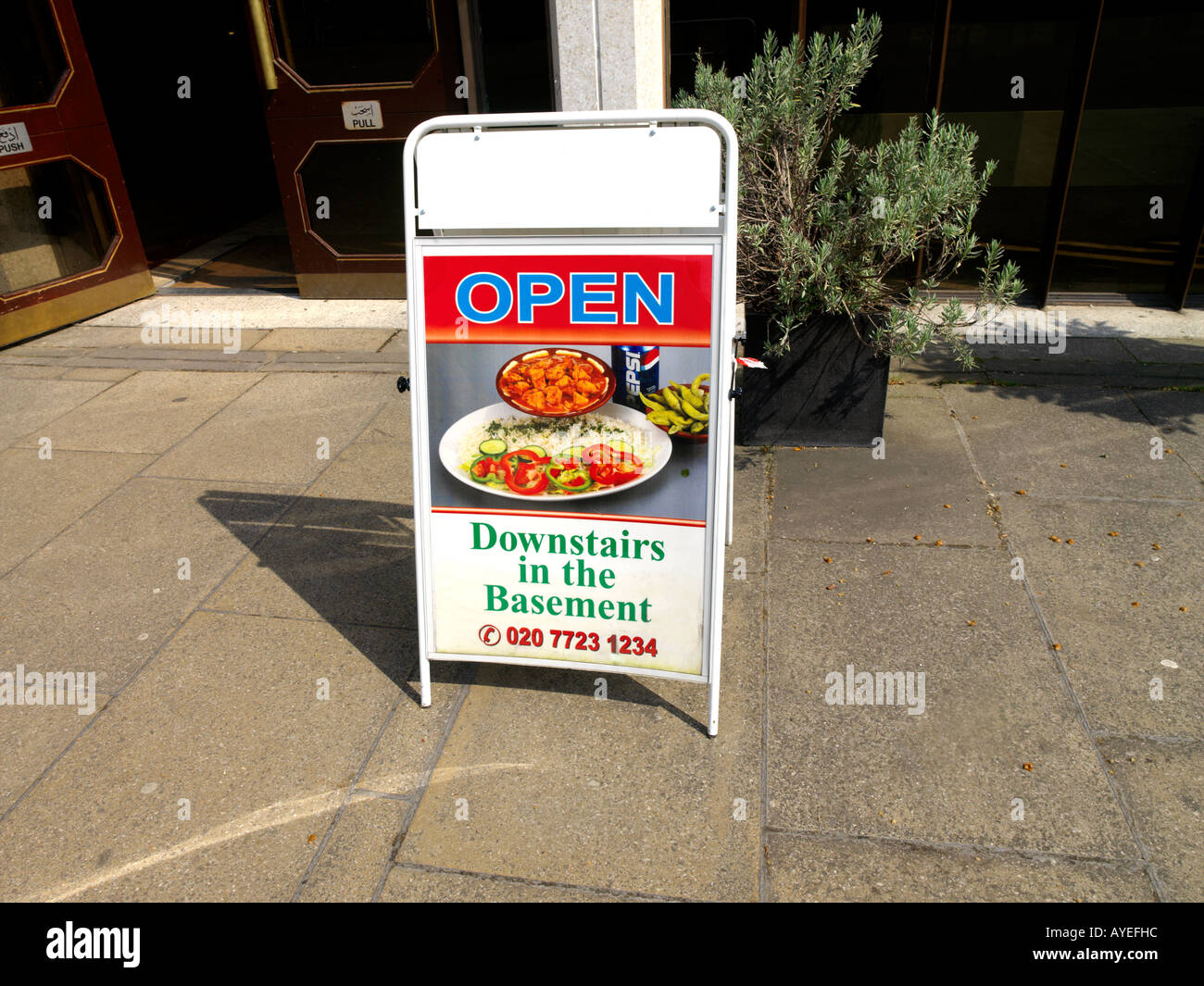 Regents Park London England London Central Mosque Restaurant Sign in ...